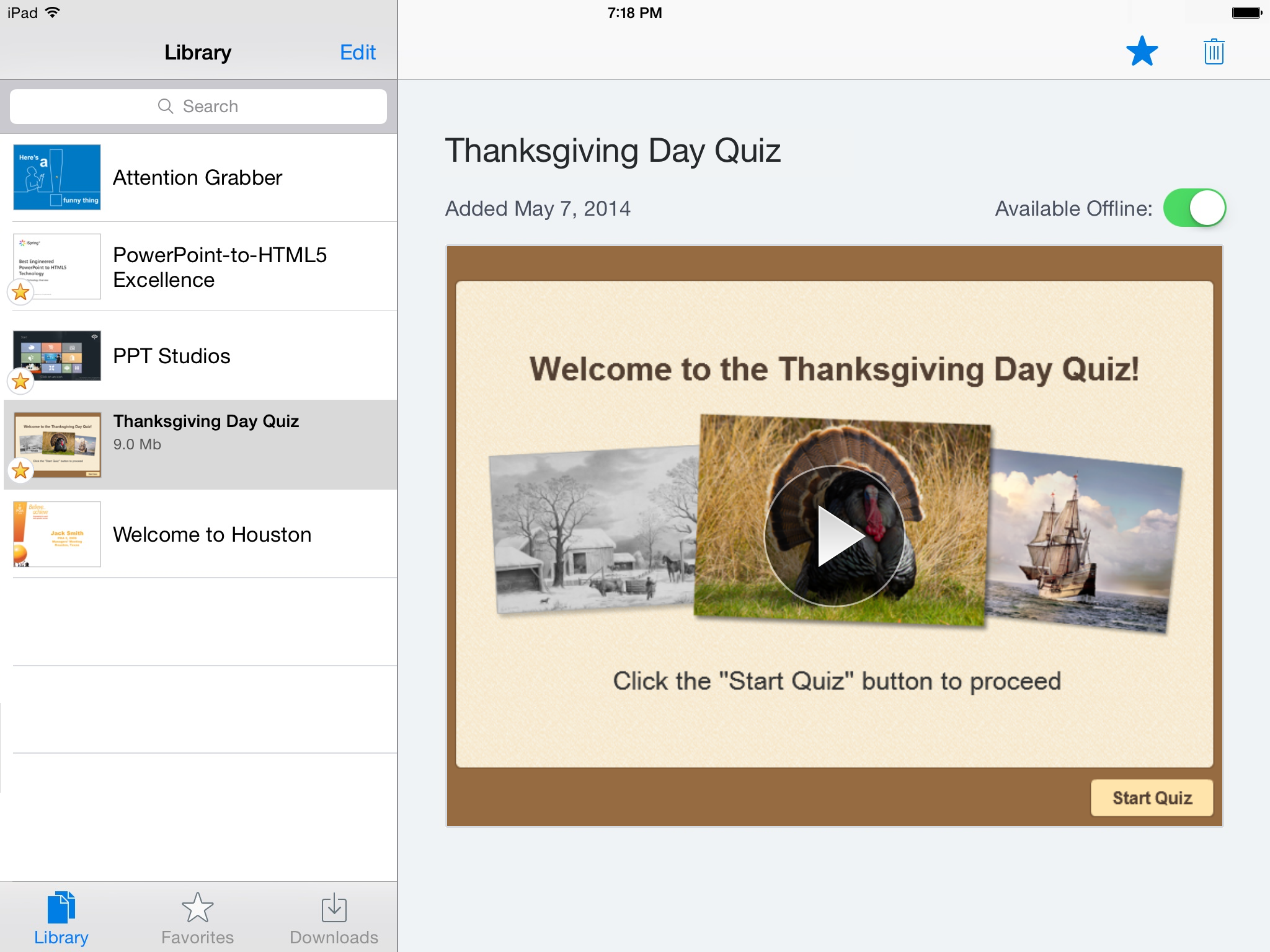 Publishing Quiz to iSpring Viewer