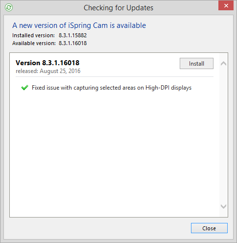 Updating iSpring Cam Pro
