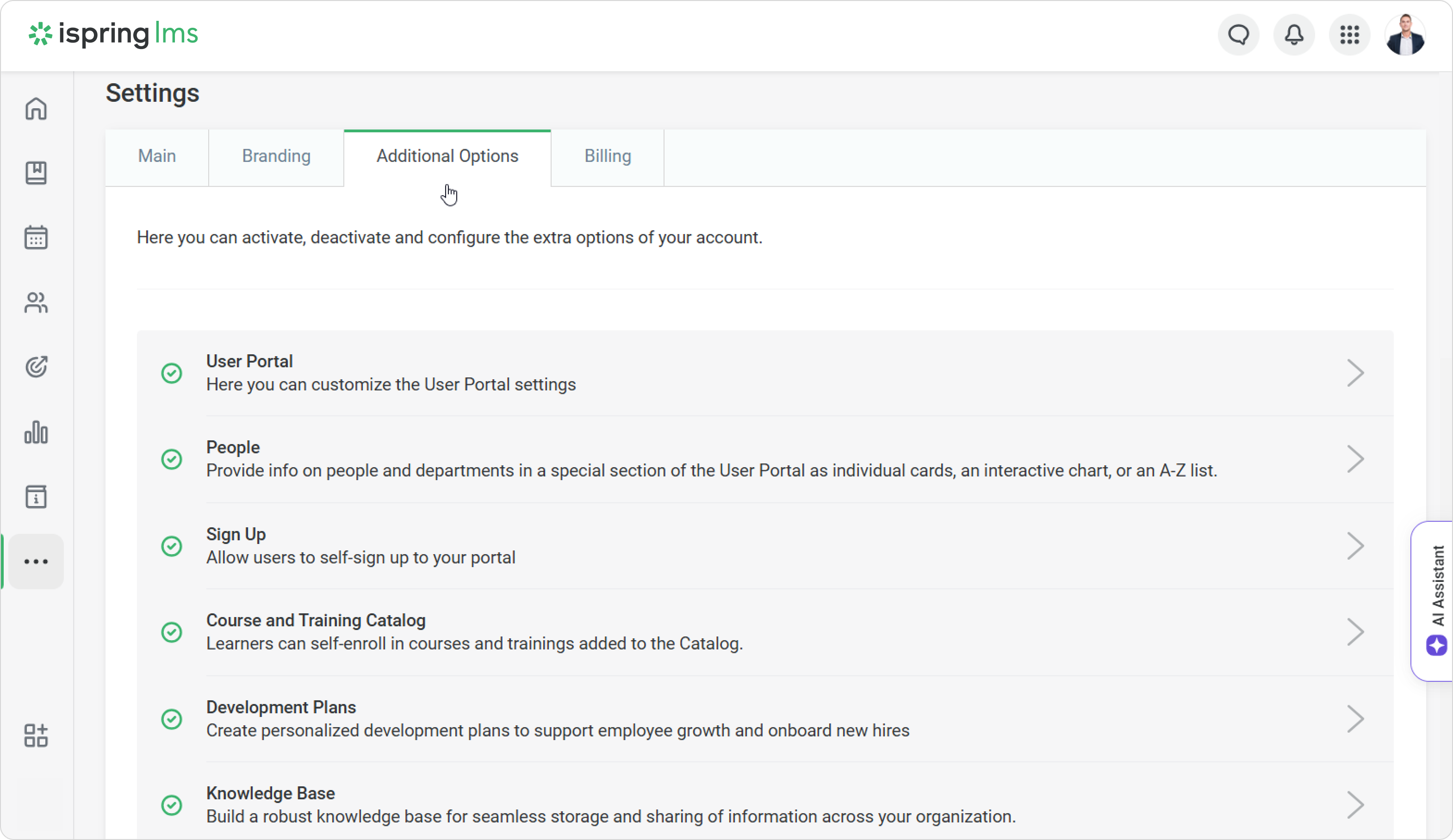Enabling Account Notifications