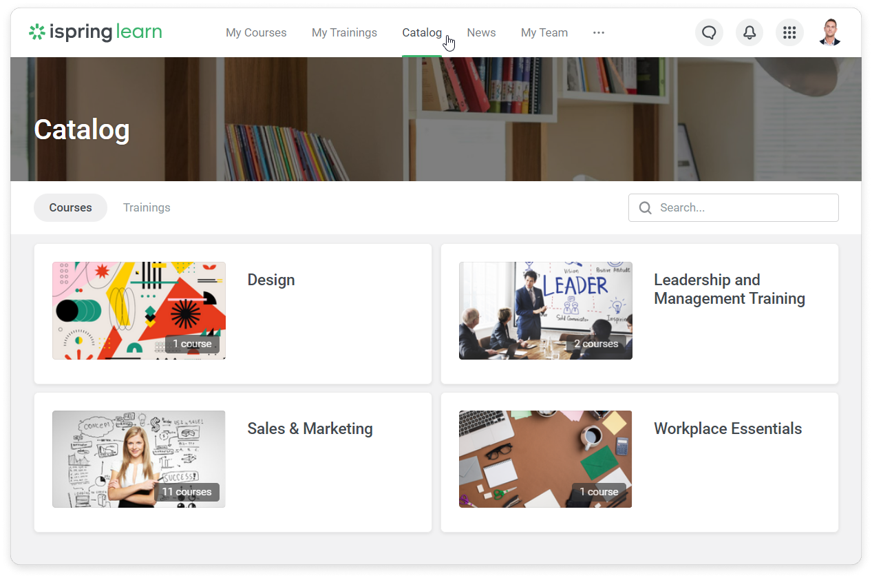 Catalog In The User Portal