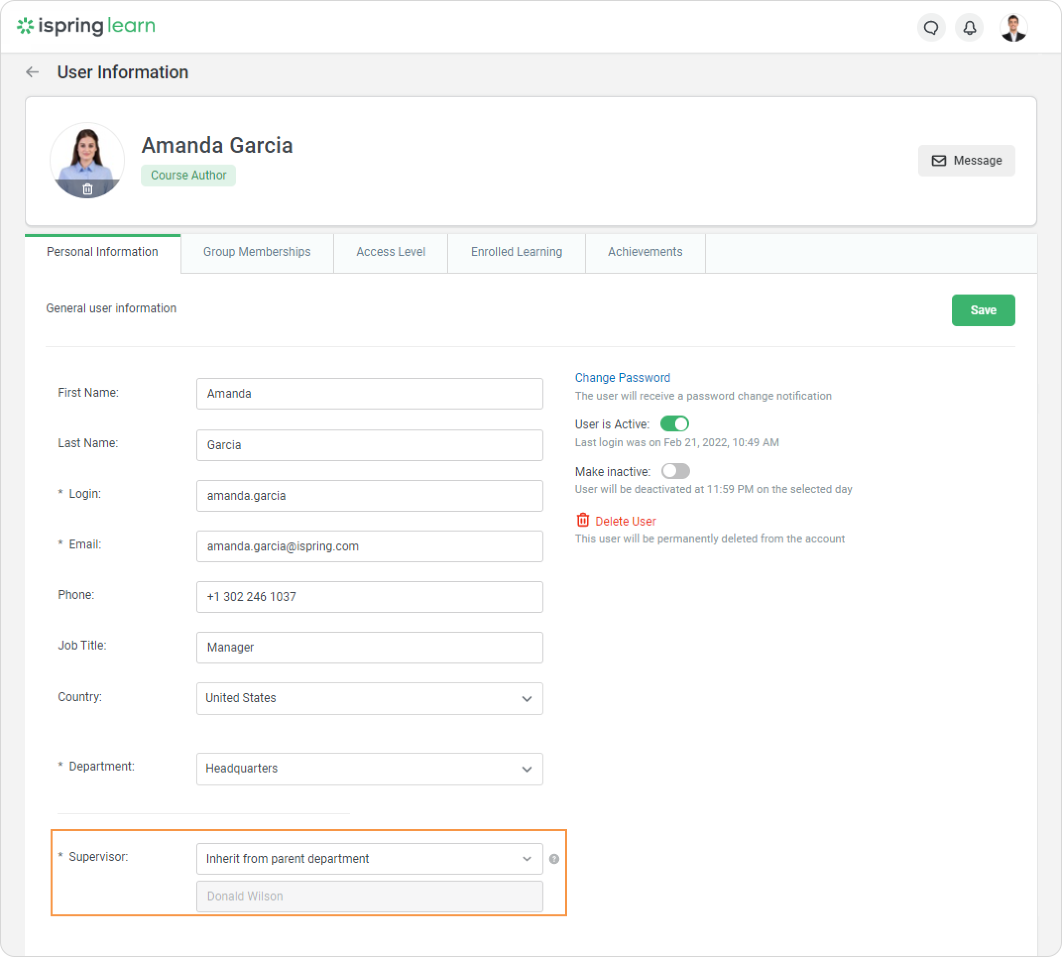 How to Assign a Supervisor