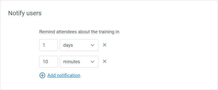Setting Up Training Notifications