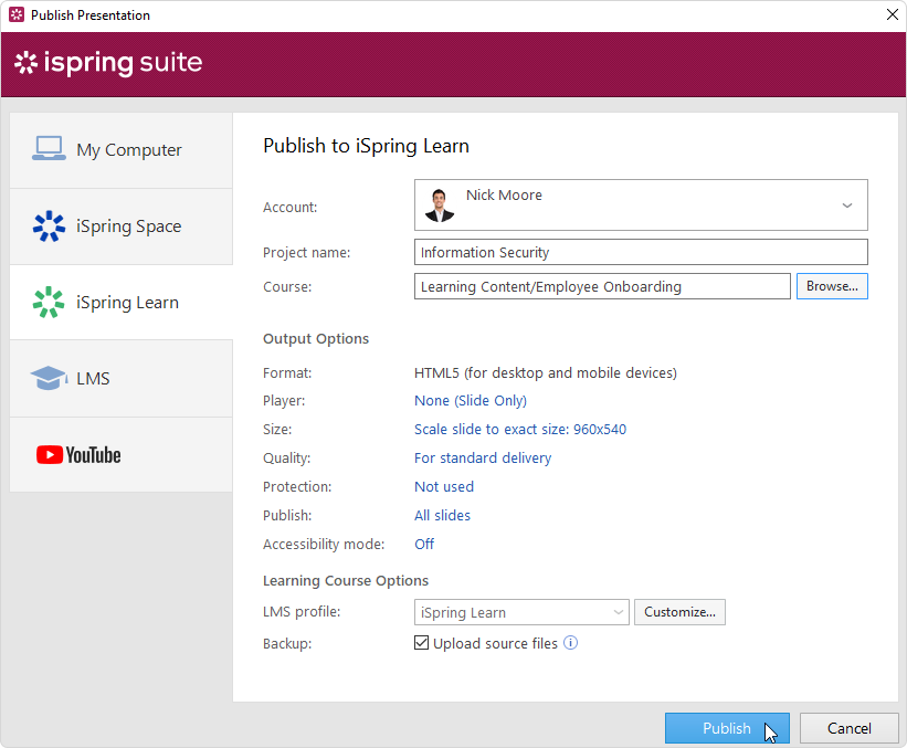 Replacing Content while Publishing