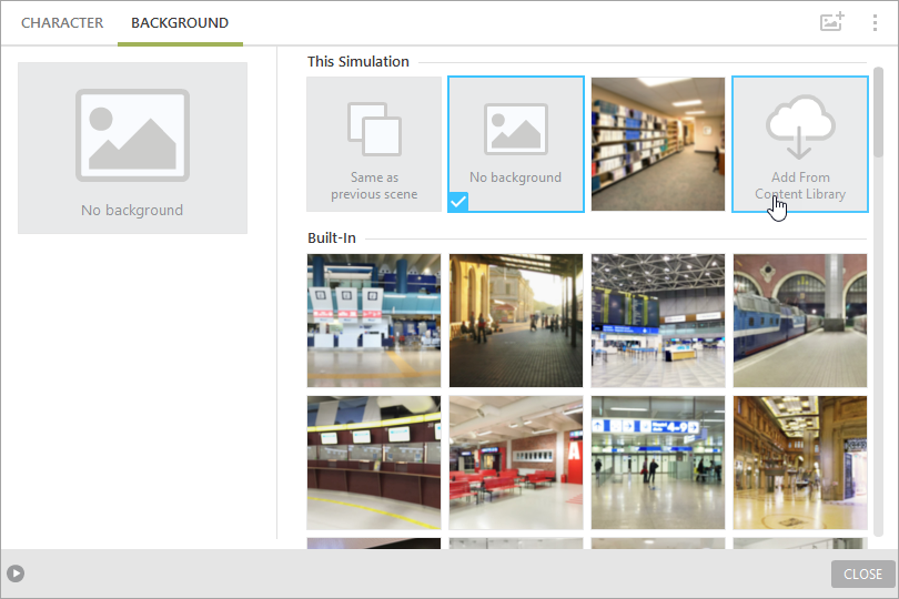 Choosing a Relevant Background