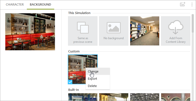 Adding Custom Backgrounds