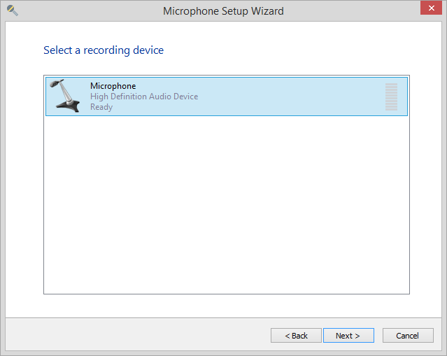 Setting Up the Microphone