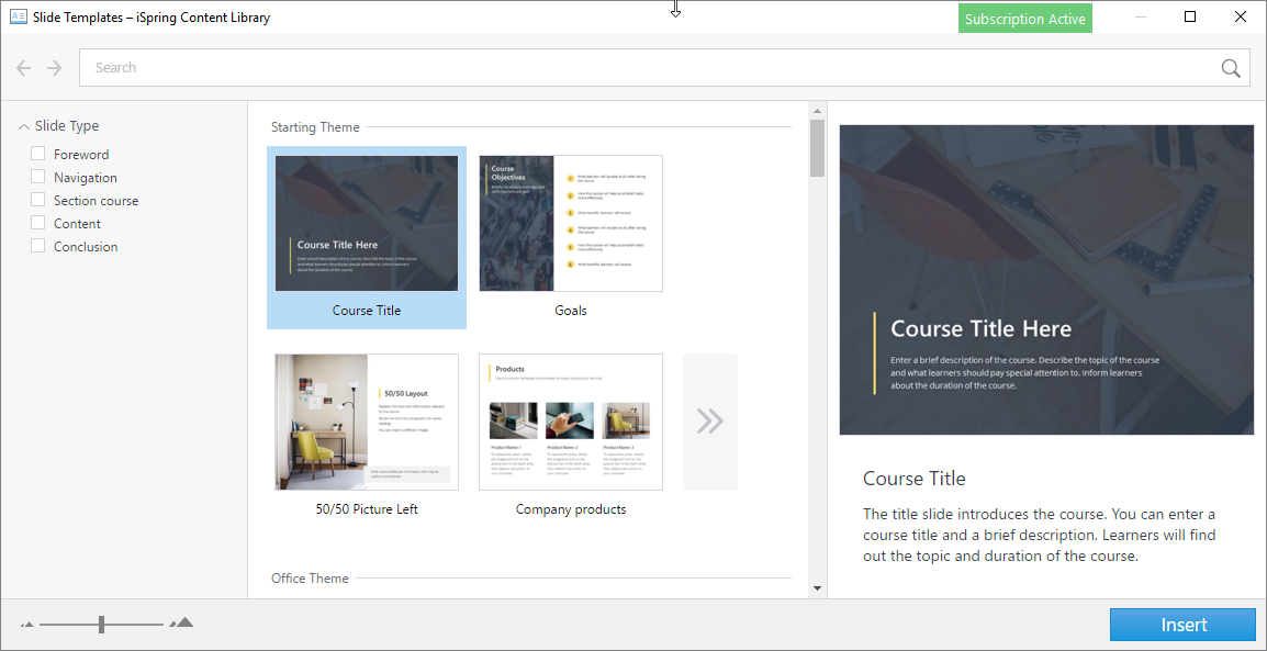 Inserting Templates
