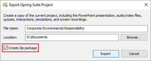 Exporting Presentations