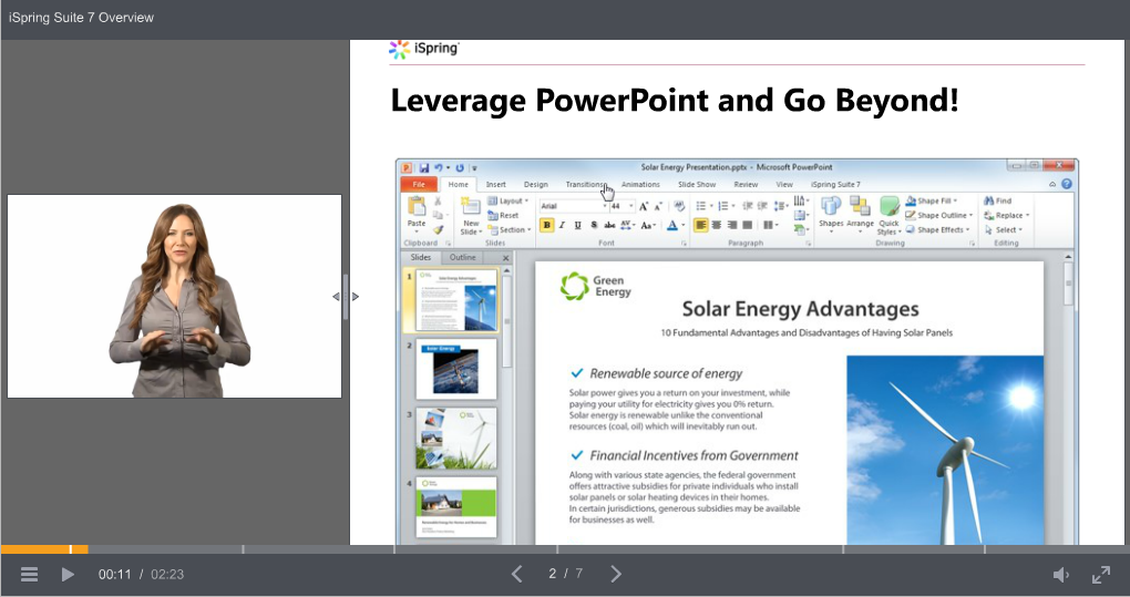 Choosing the Video Lecture Player Layout