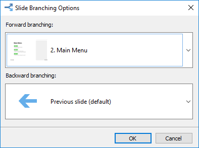 Managing Slide Branching Options