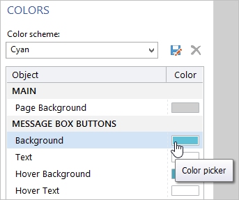 Color Scheme Settings