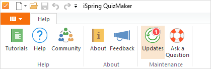 Updating iSpring QuizMaker