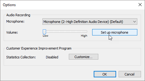 Setting Up the Microphone